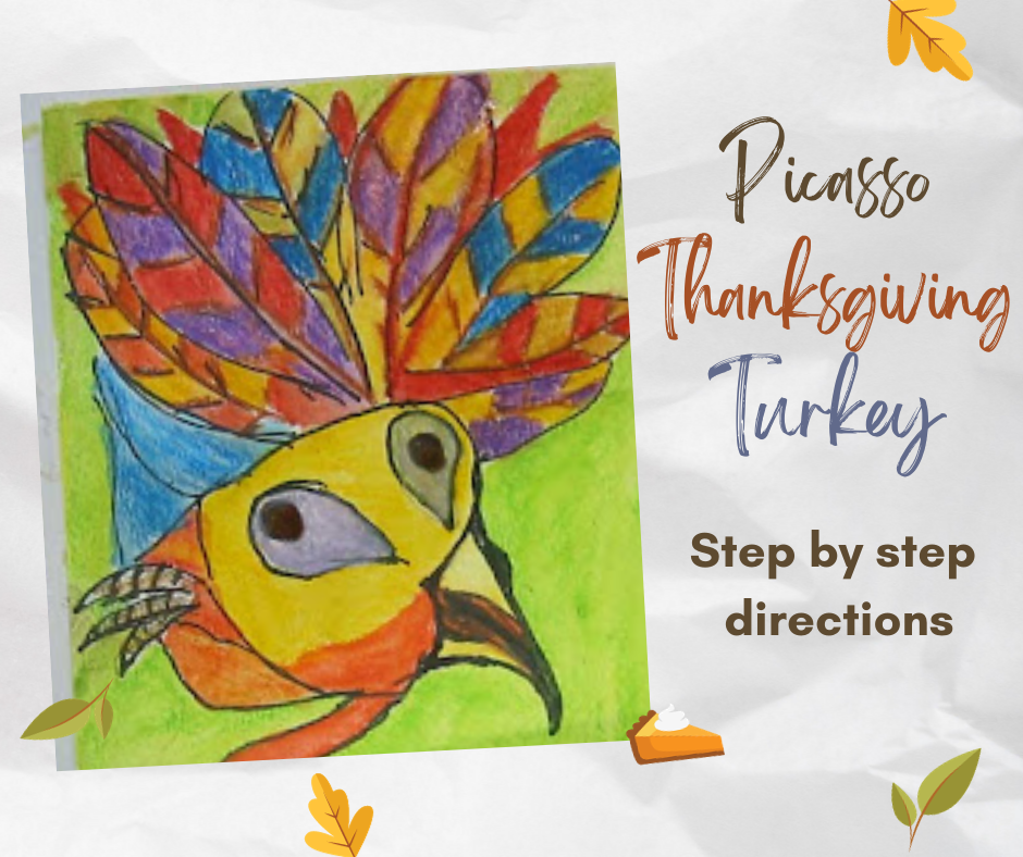 We’re Thankful for you! Create a Picasso Turkey Art Project – Step-by ...
